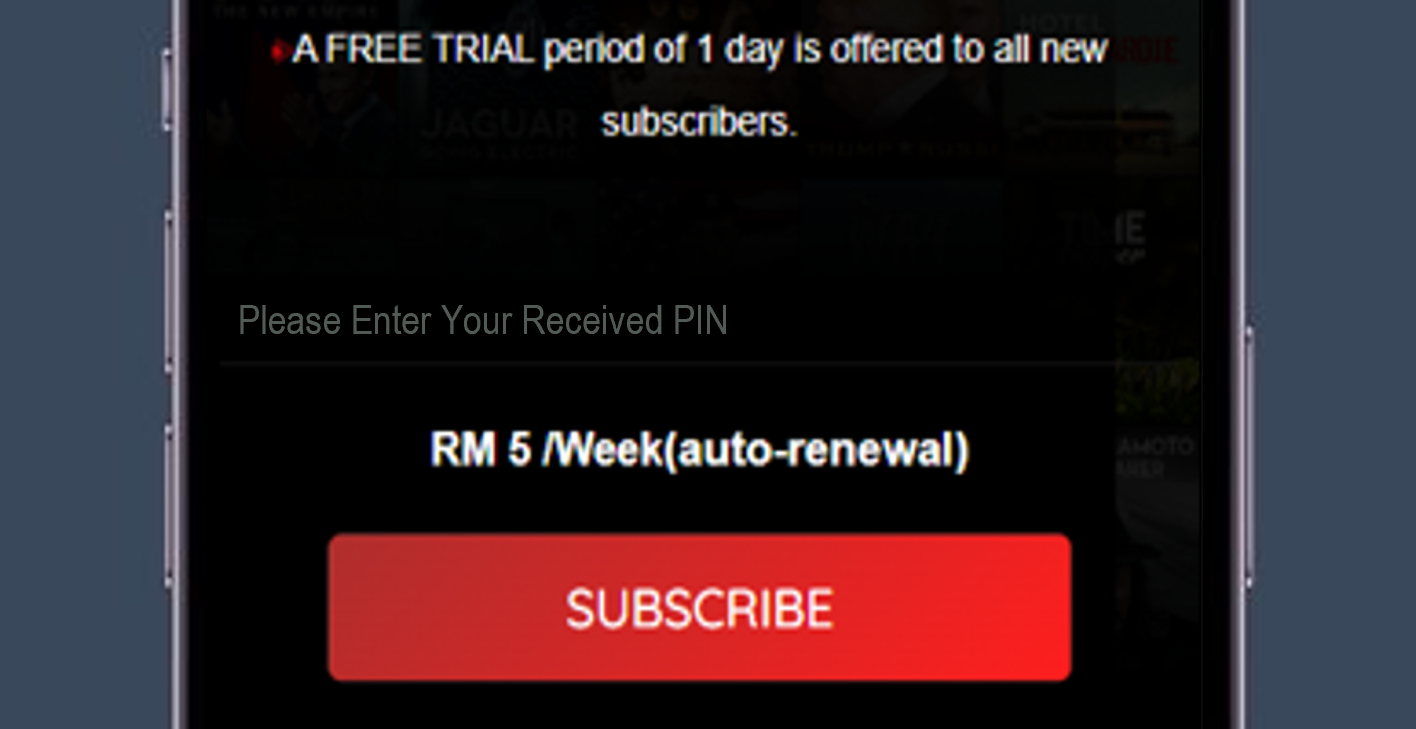Enter the PIN number received on your phone and click "Submit".