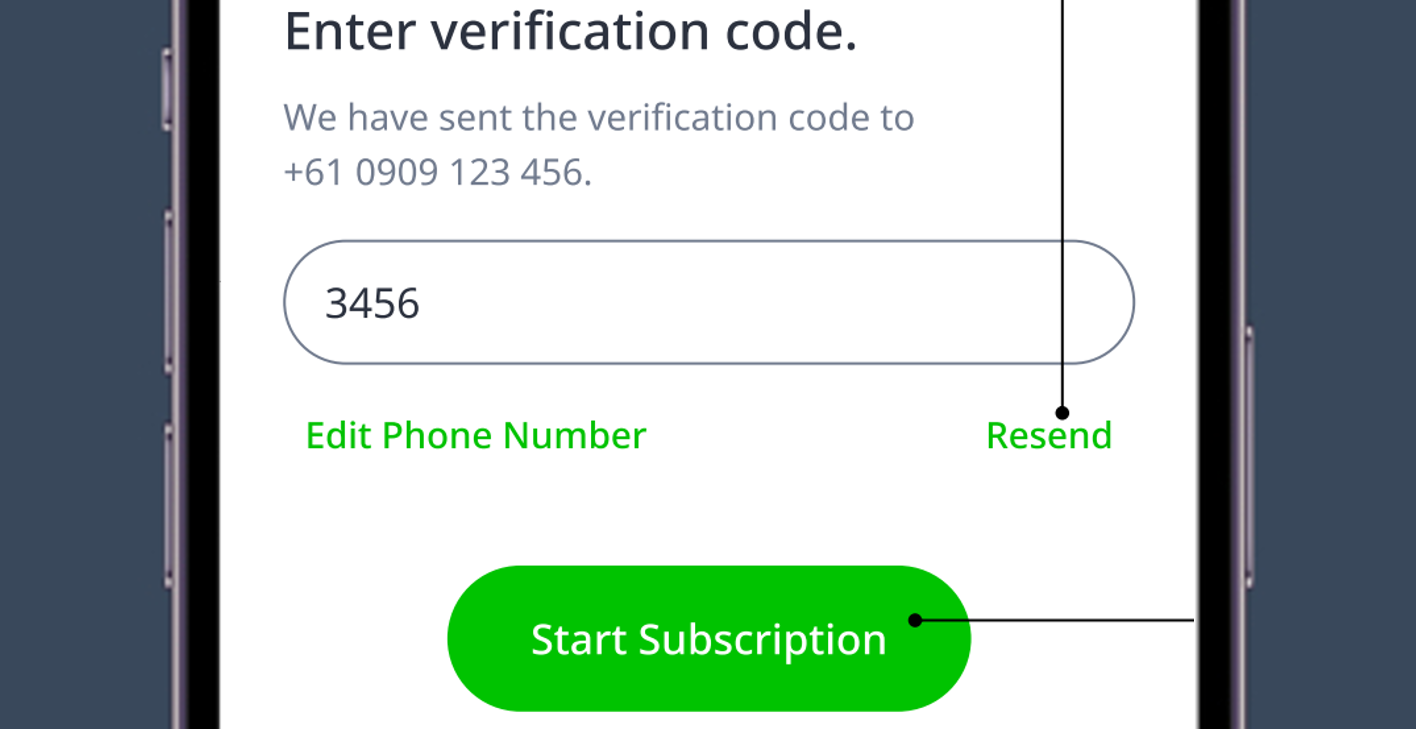 You will receive a verification code via SMS, enter the code and click ...